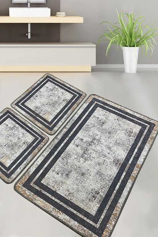 L'essentiel Maison Set 3 prostirke za kupatilo Šareni