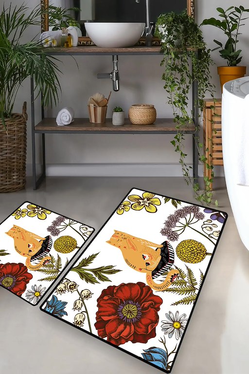 L'essentiel Maison Set 2 prostirke za kupatilo Šareni