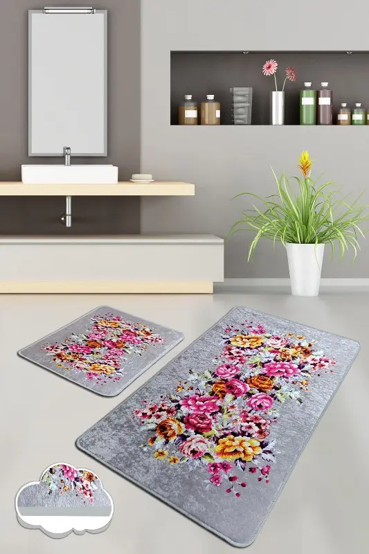 L'essentiel Maison Set 2 prostirke za kupatilo Šareni