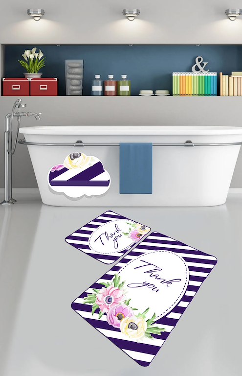 L'essentiel Maison Set 2 prostirke za kupatilo Šareni