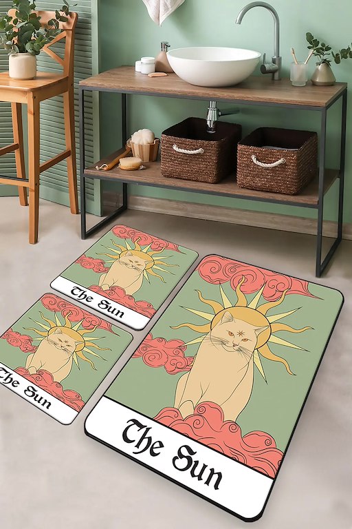 L'essentiel Maison Set 3 prostirke za kupatilo Šareni