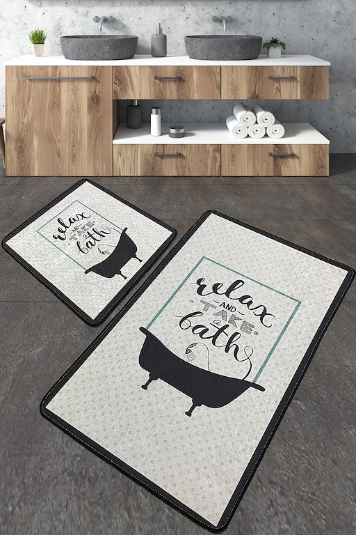 L'essentiel Maison Set 2 prostirke za kupatilo Šareni
