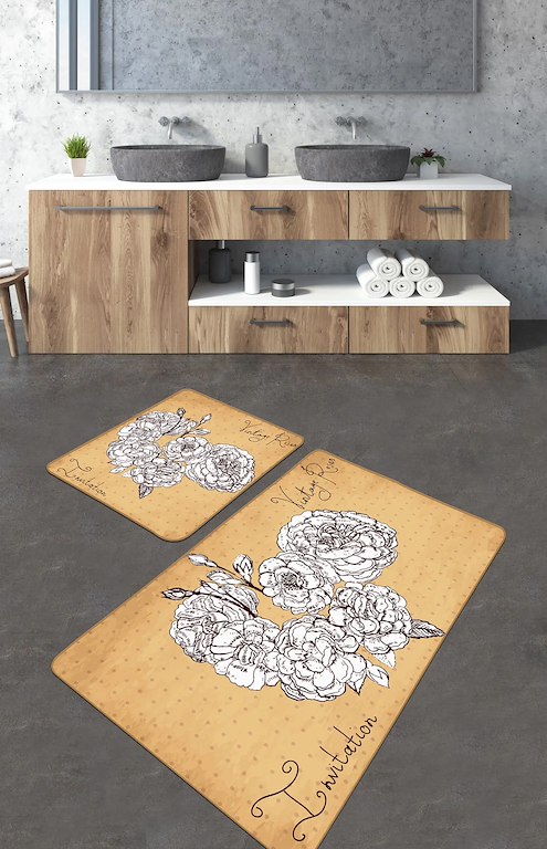 L'essentiel Maison Set 2 prostirke za kupatilo Šareni