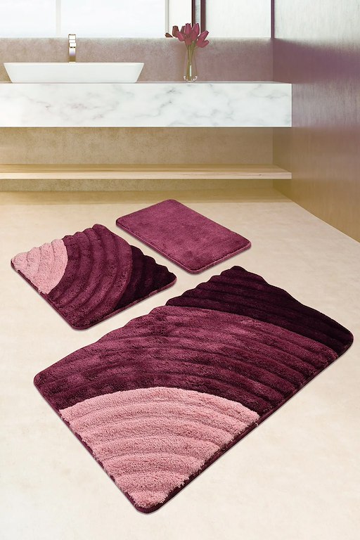 L'essentiel Maison Set 3 prostirke za kupatilo Šareni