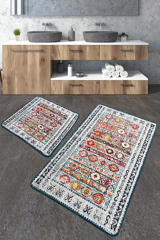 L'essentiel Maison Set 2 prostirke za kupatilo Šareni