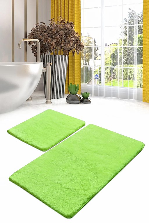 L'essentiel Maison Set 2 prostirke za kupatilo Zeleni