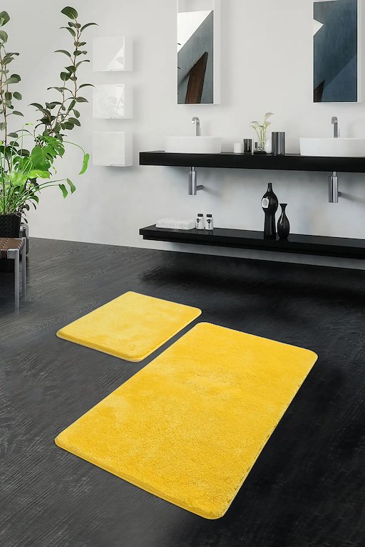L'essentiel Maison Set 2 prostirke za kupatilo Žuti
