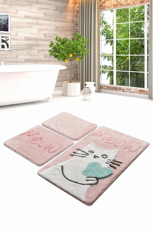 L'essentiel Maison Set 3 prostirke za kupatilo Šareni