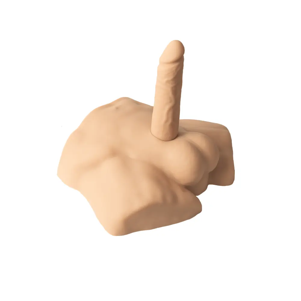 SILEXD Muški torzo sa dildom Apollo S Half Male Torso Flesh, 23.5cm, Boja kože