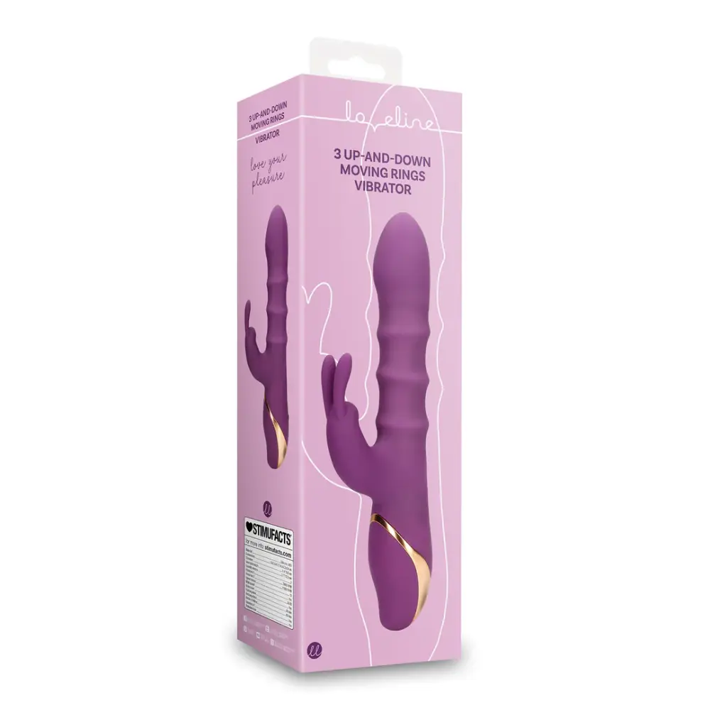 Loveline Vibrator Rabbit Orchidee, 3 prstena, Ljubičasti