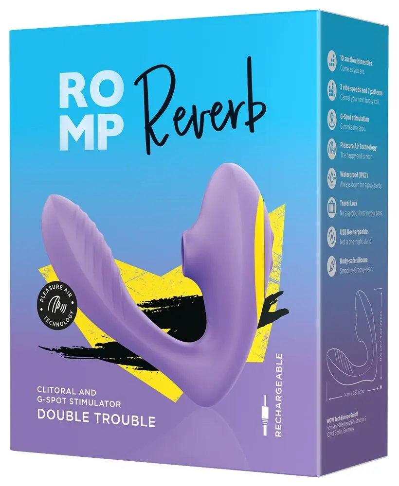 ROMP Vibrator sa pulsatorom Reverb, Ljubičasti