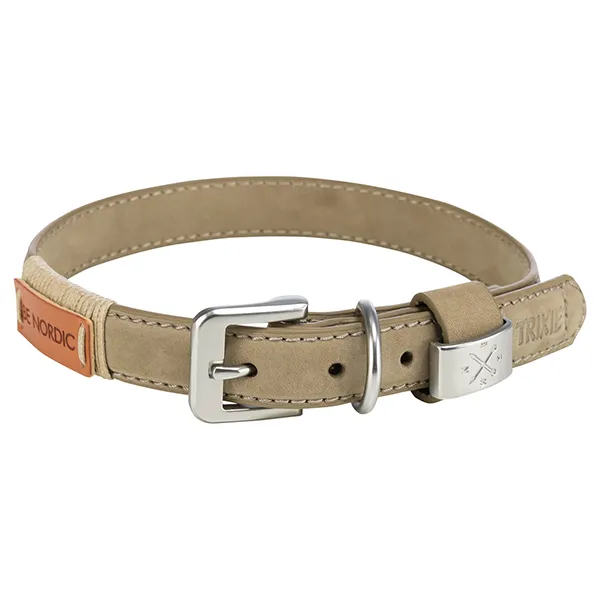 Kožna ogrlica Be Nordic M 45cm-51cm/20mm pesak Trixie 17531