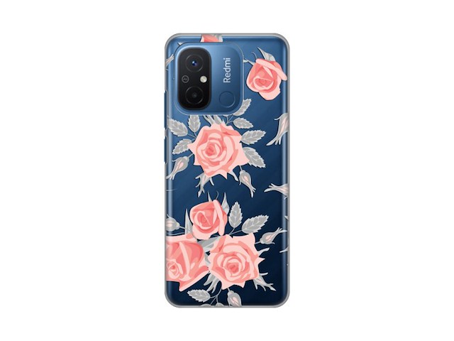Torbica Silikonska Print Skin za Xiaomi Redmi 12C Elegant Roses