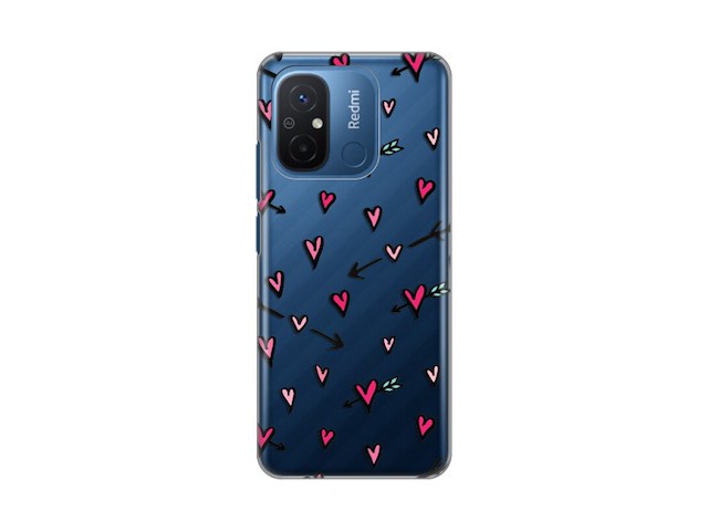 Torbica Silikonska Print Skin za Xiaomi Redmi 12C Heart Pattern