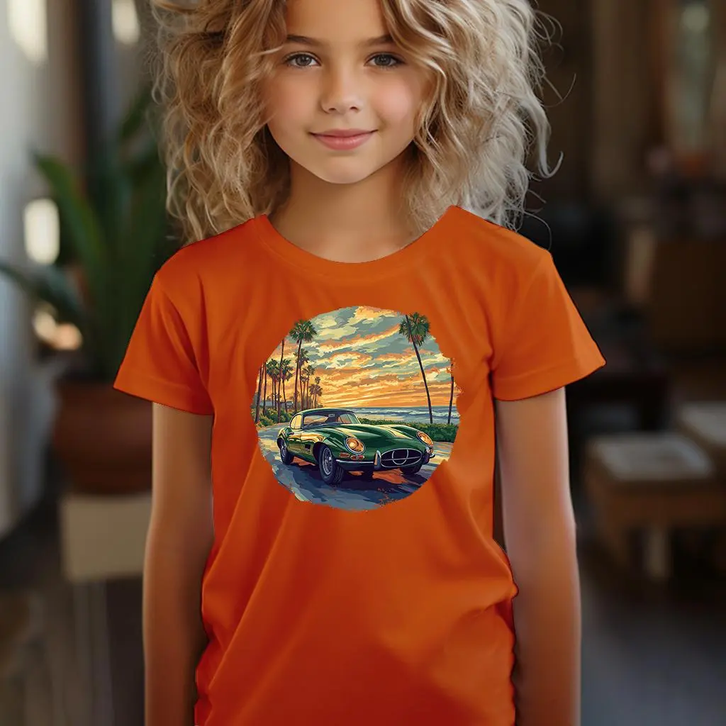 Camiseta Majica sa štampanim printom Cam 835, Dečija, Narandžasta