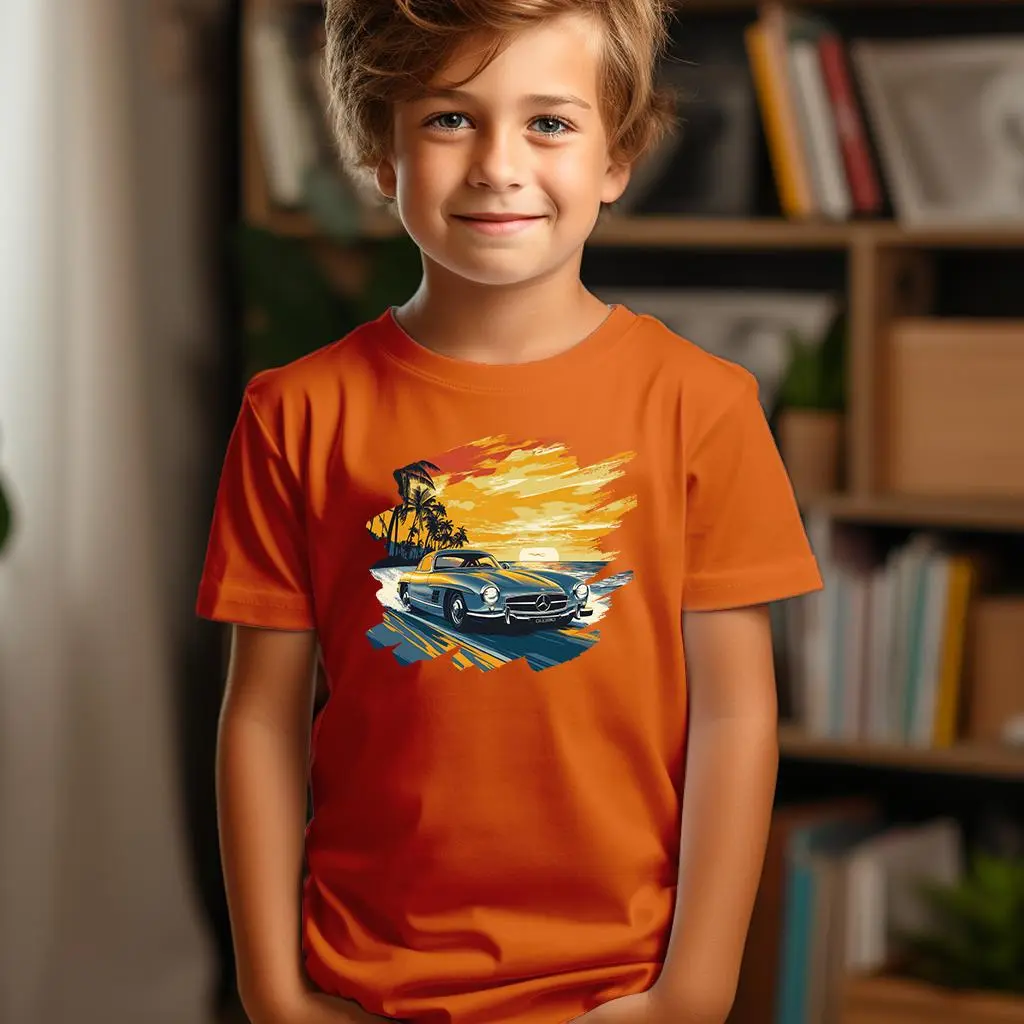 Camiseta Majica sa štampanim printom Cam 838, Dečija, Narandžasta