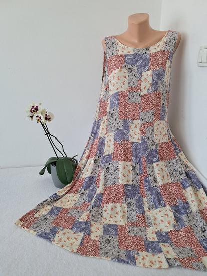 Viskozna haljina sa vintage dezenom vel L