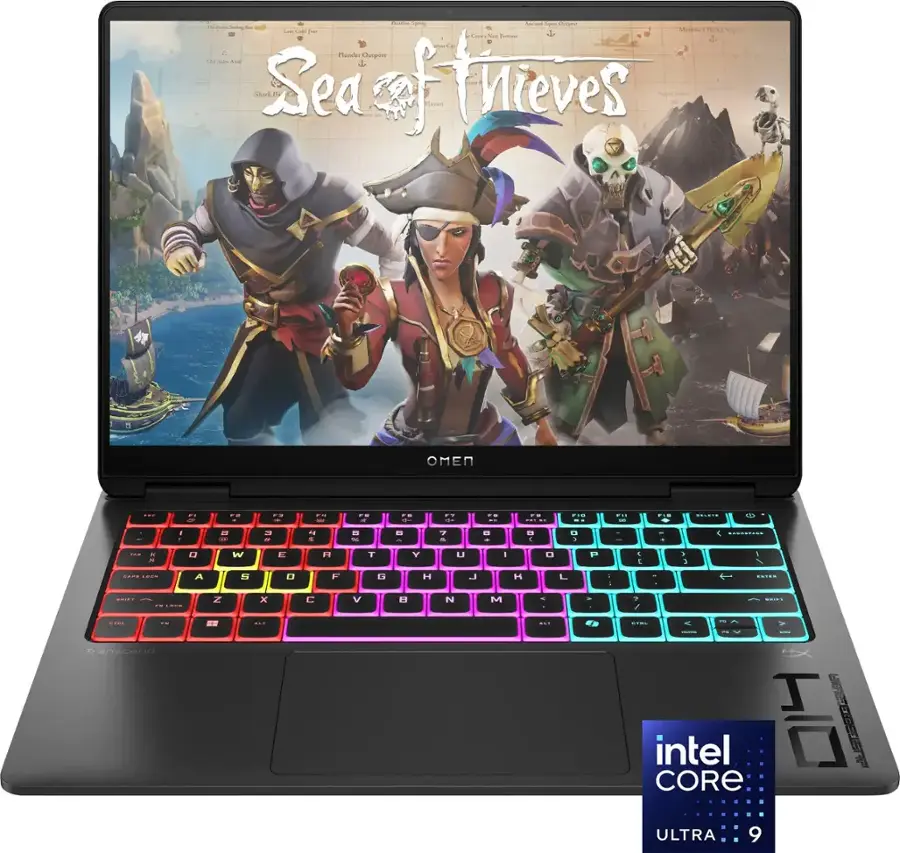 HP OMEN - Transcend 14" 120Hz 3K OLED Gaming Laptop - Intel Core Ultra 9-285H - 32GB Memory - NVIDIA GeForce RTX 5070 - 1TB SSD - Shadow Black