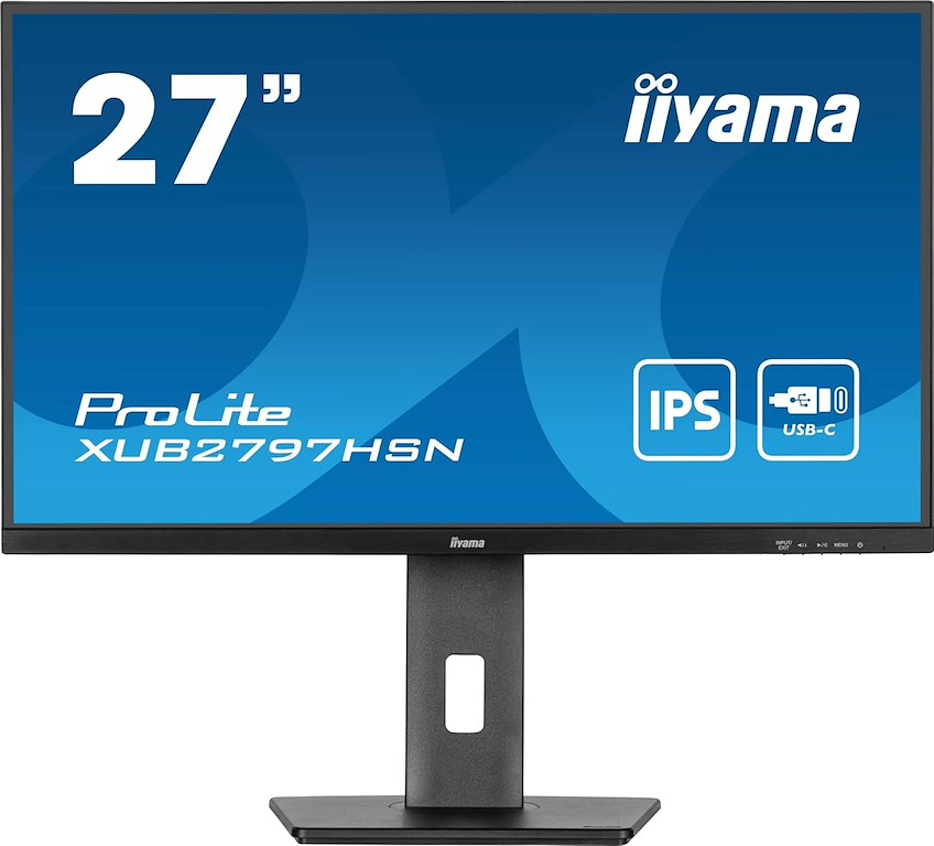 IIYAMA monitor XUB2797HSN-B1, 27", 1920 x 1080 (Full HD), IPS, 100 Hz, HDMI, DP, pivot