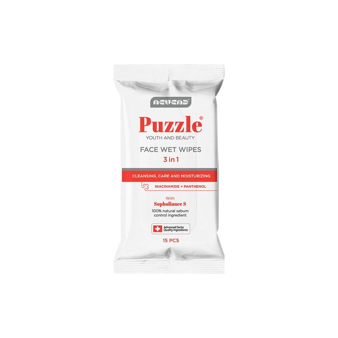Puzzle® Vlažne Maramice za Lice 15 Maramica sa Pantenolom i Niacinamidom