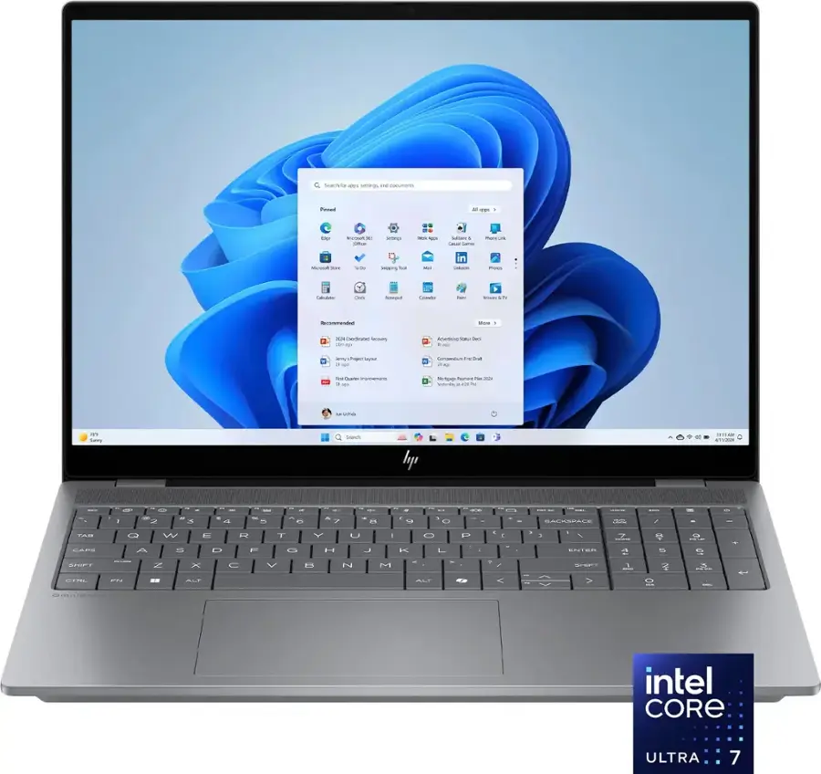 HP - OmniBook X 16" 2K OLED Touch-Screen Laptop - Intel Core Ultra 7 - 32GB DDR5 Memory - NVIDIA GeForce RTX 4050 - 2TB SSD - Meteor Silver