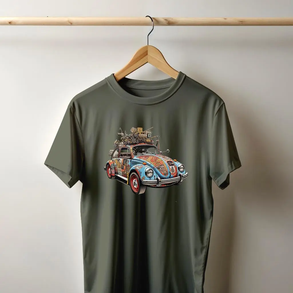 Camiseta Majica sa štampanim printom Cam 848, Muška, Maslina