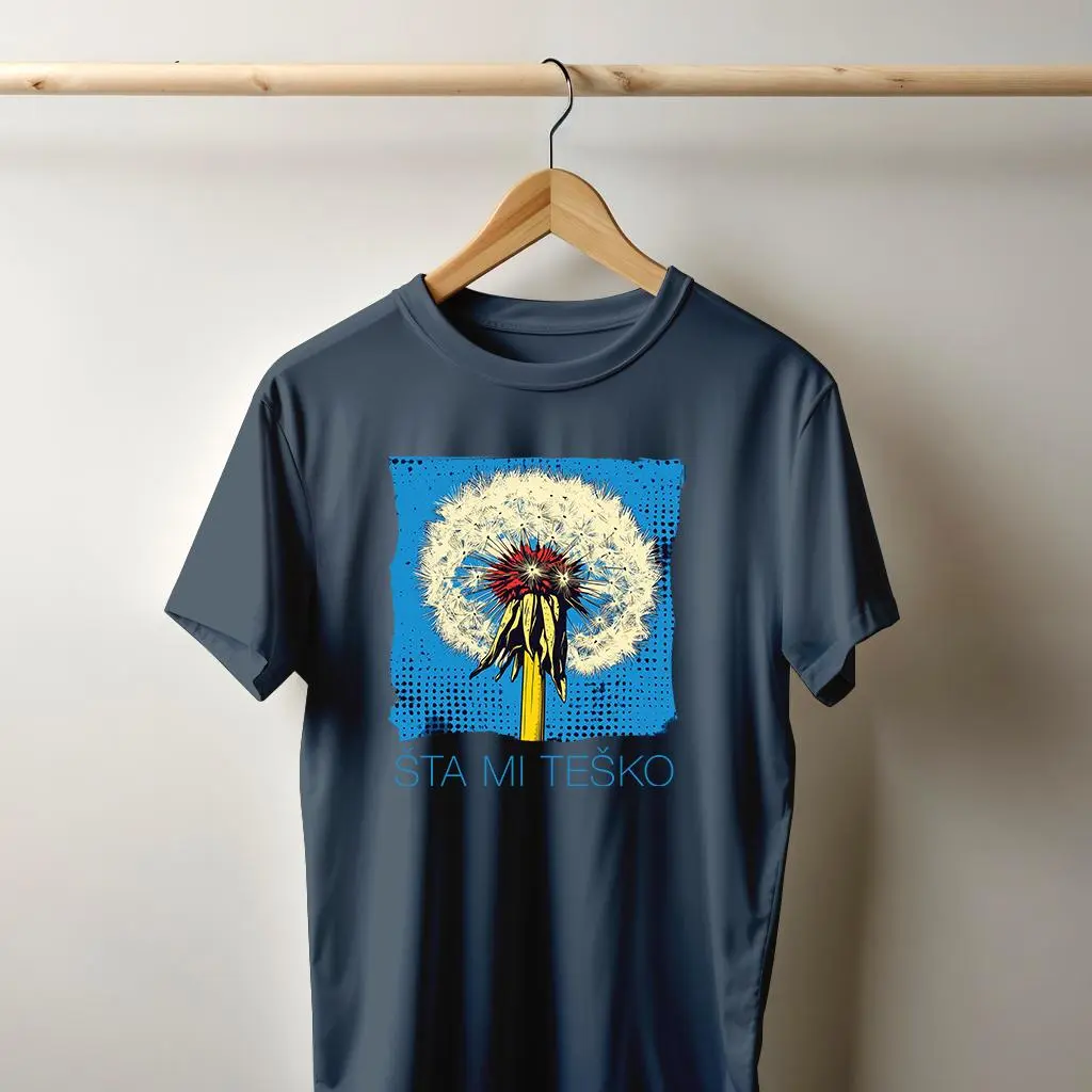 Camiseta Majica sa štampanim printom Cam 966A, Muška, Siva