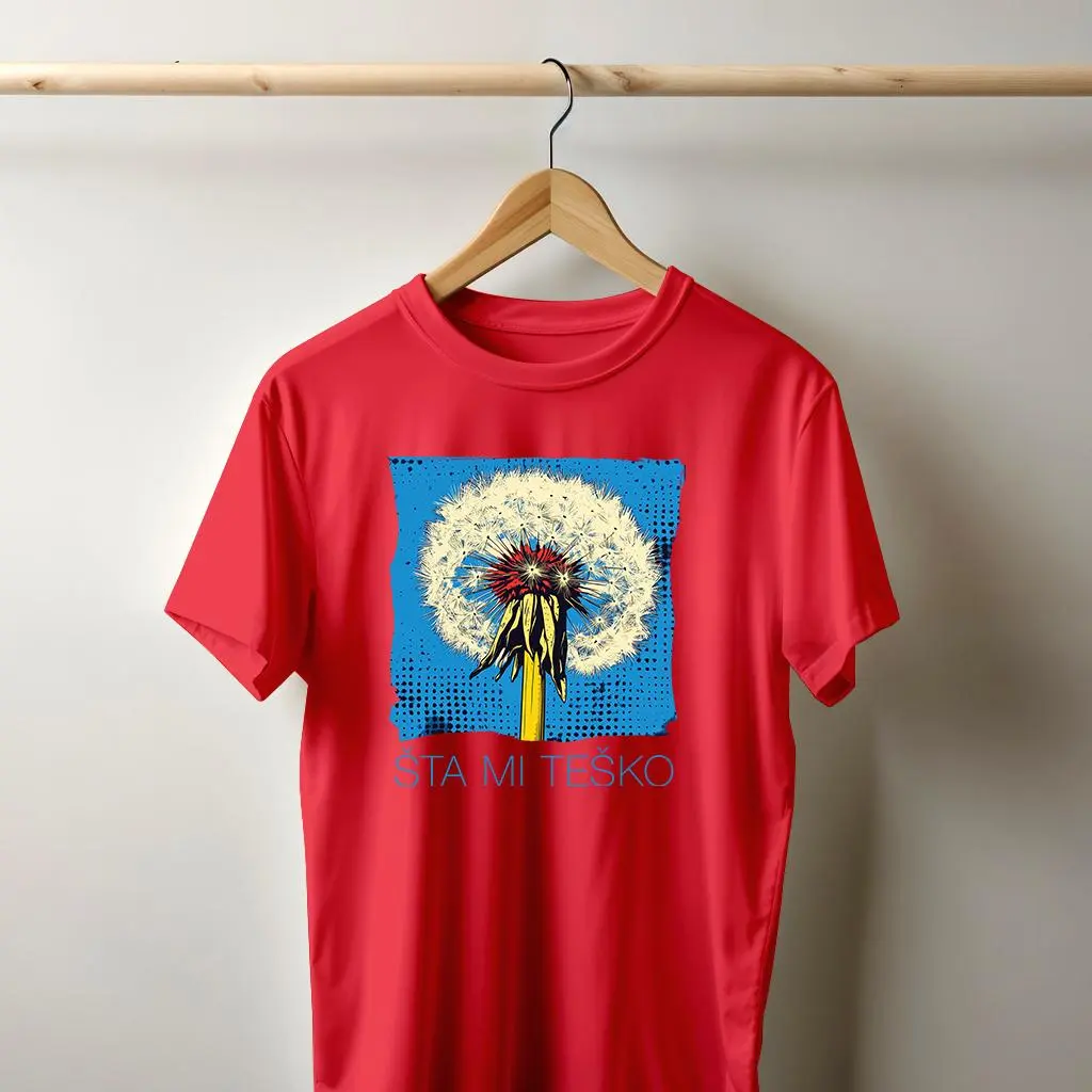 Camiseta Majica sa štampanim printom Cam 967A, Muška, Grimizna