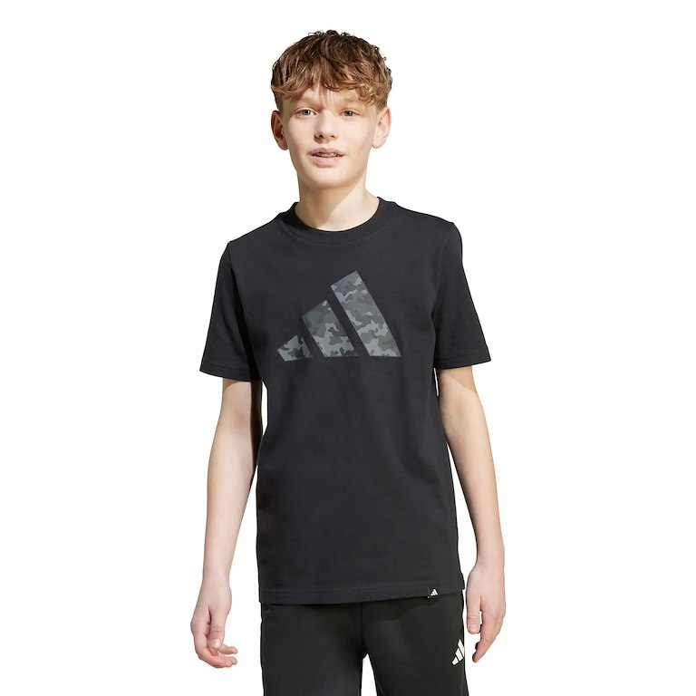 Adidas Majica za dečake J Camo T, JV5079, Crna