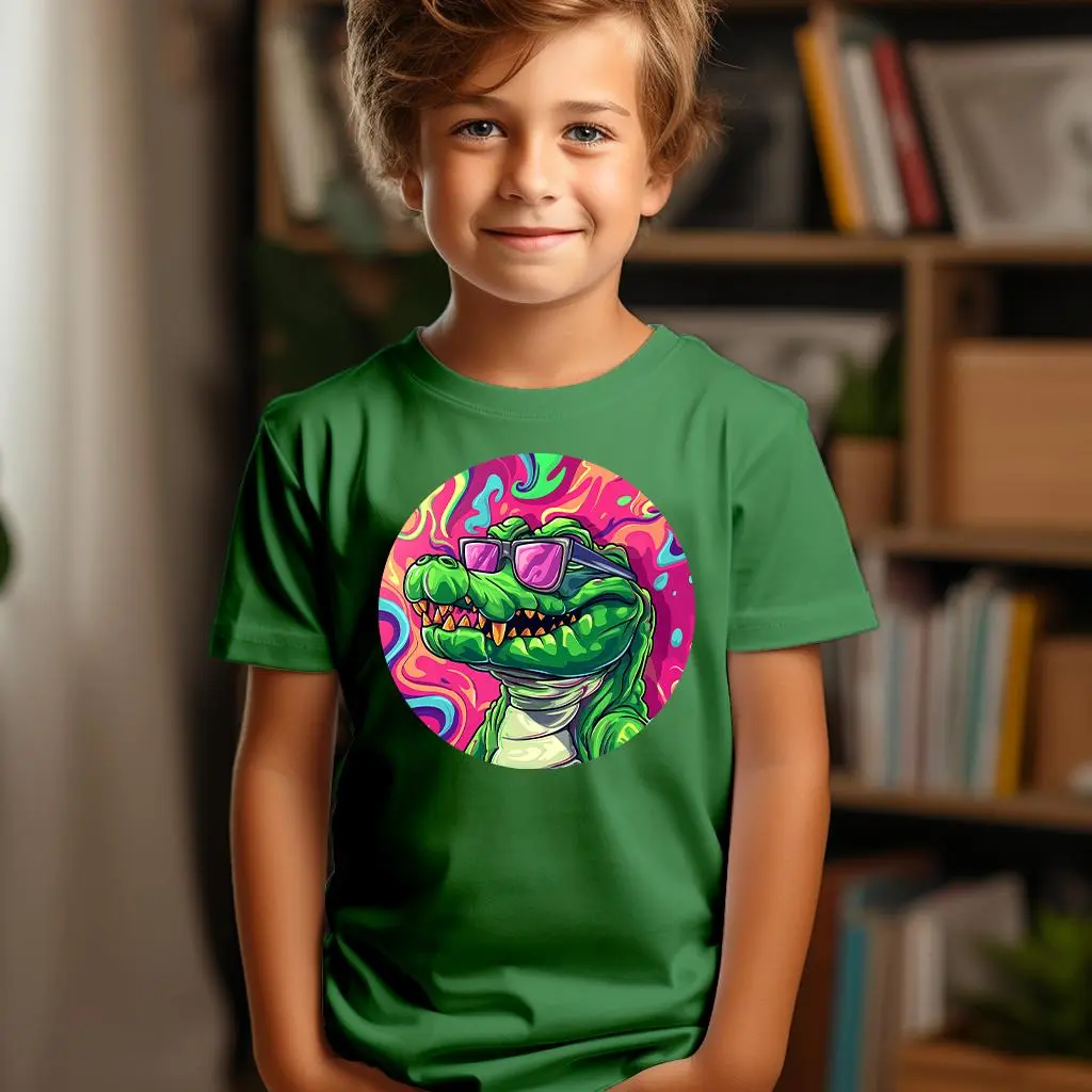 Camiseta Majica sa štampanim printom Cam 597, Dečija, Zelena