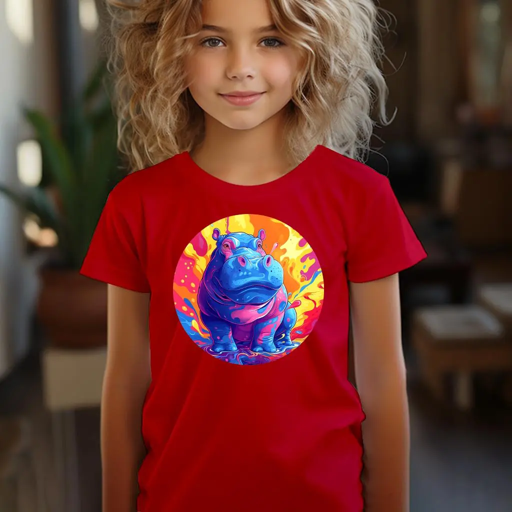 Camiseta Majica sa štampanim printom Cam 599, Dečija, Crvena