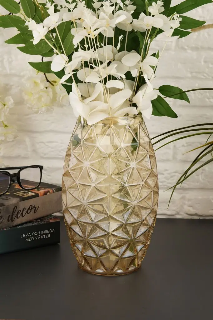Aberto Design Vaza Sedef D26B, 10x26x10 cm, Zlatne boje
