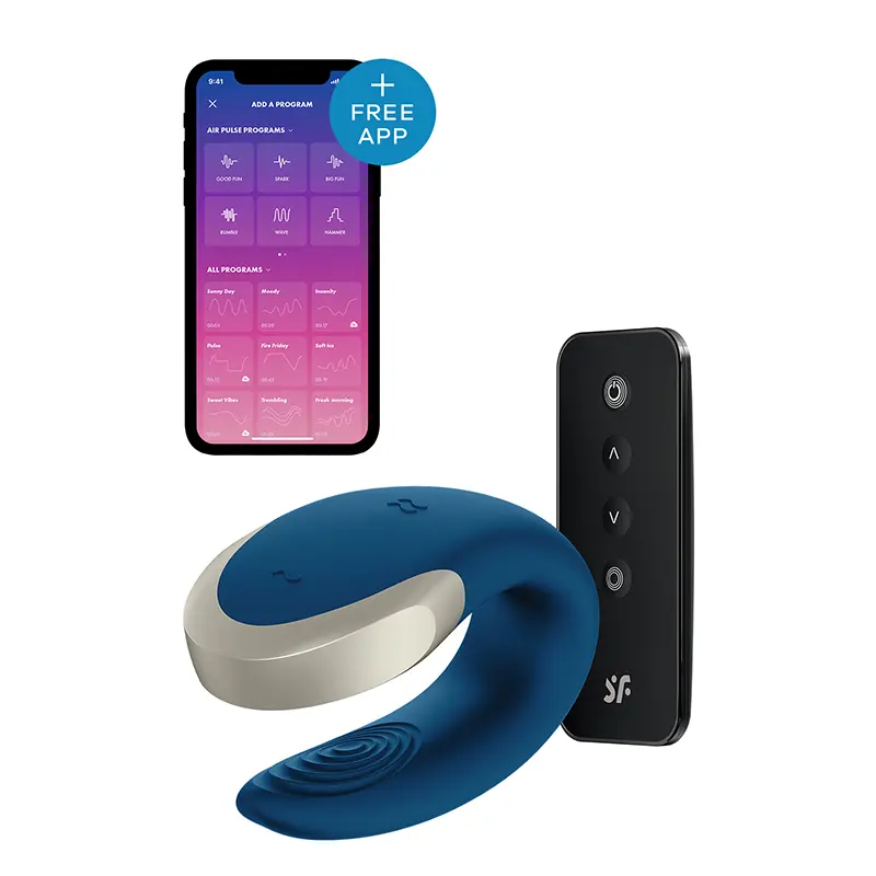 Satisfyer Vibrator za parove Double Love, Plavi