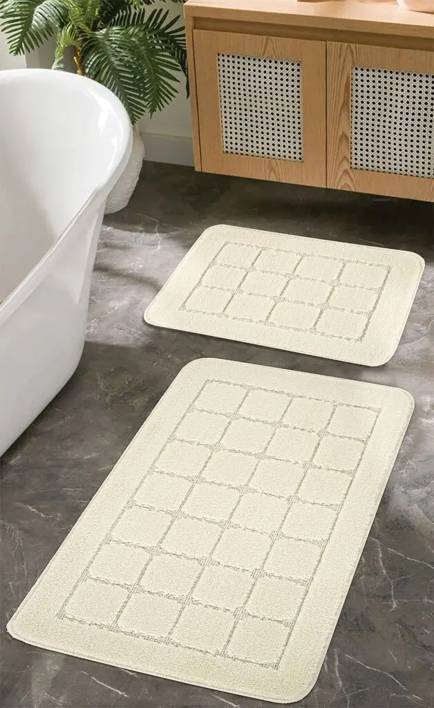 L'essentiel Maison Set Podloga za kupatilo Kareli, Krem