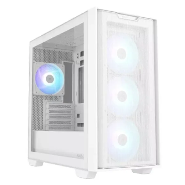 Kućište ASUS A21 PLUS TG ARGB/Micro-ATX/Mini-ITX/bez napajanja/bela