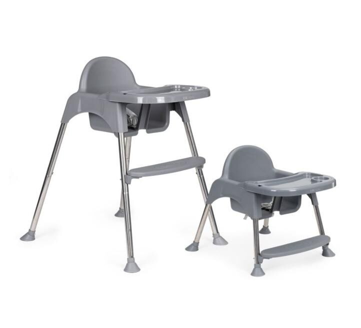 ECO TOYS Hranilica za bebe 2U1 sa postoljem i pojasevima HC-135 - Siva