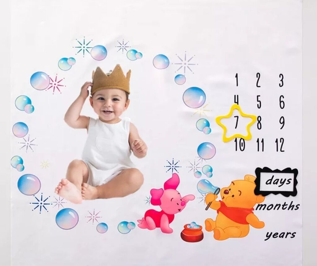 Podloga za slikanje beba obelezite dane mesece i godine Veličina je