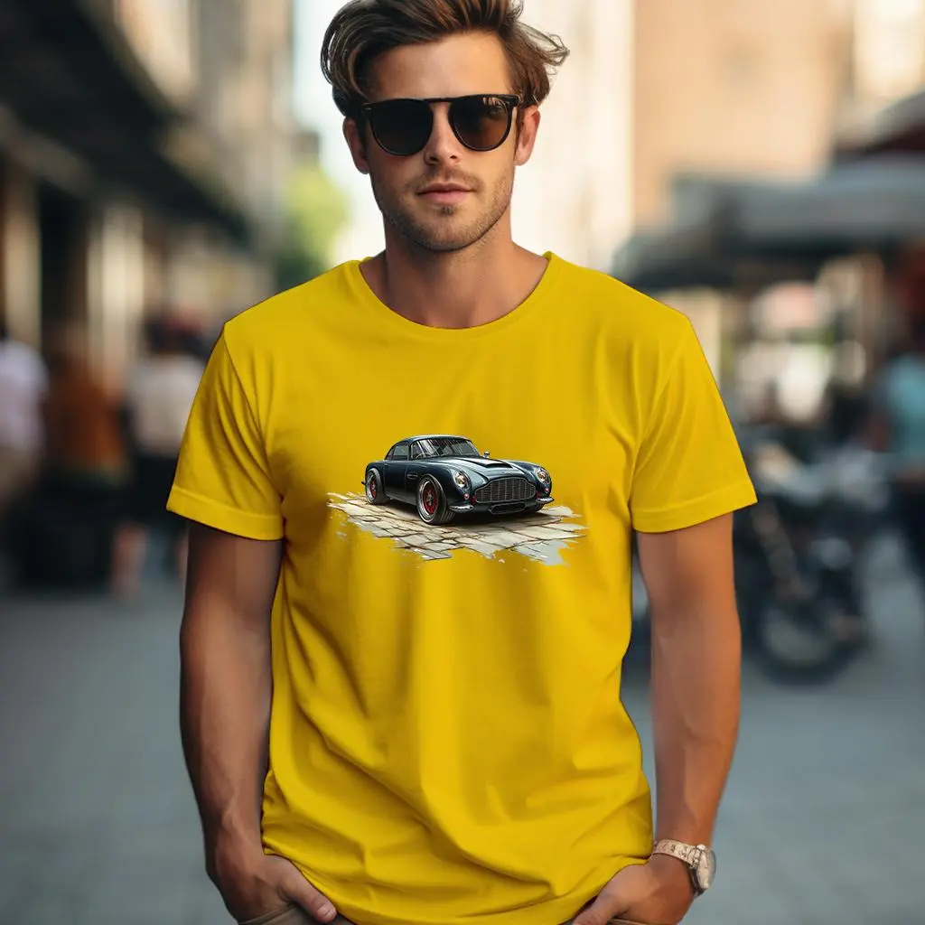 Camiseta Majica sa štampanim printom Cam 852, Muška, Zlatne boje