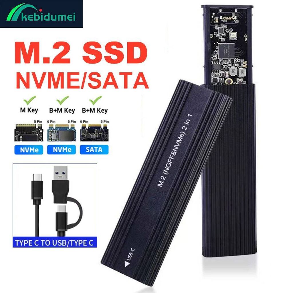 M2 SSD Kuciste M.2 NVMe SATA SSD Podržani kapacitet čvrstog diska