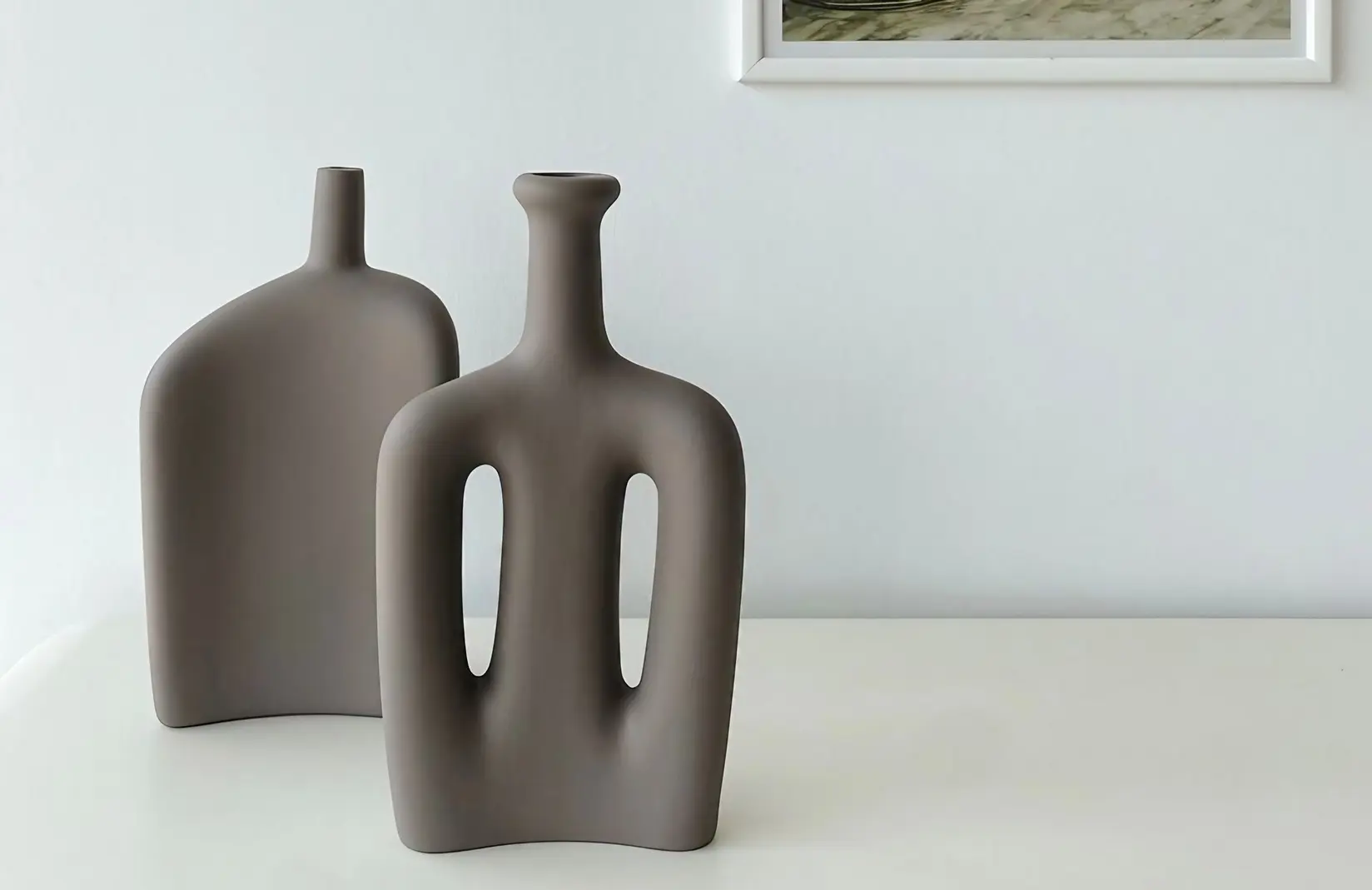 Aberto Design Set vaza CY0155, 15x4x19cm, 15x5x27cm, 2 komada, Sive