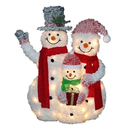 Festa tinsel sneško belić sa led sijalicama 80cm ( 765009 )