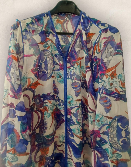 Dugi kaftan-haljina za plažu L