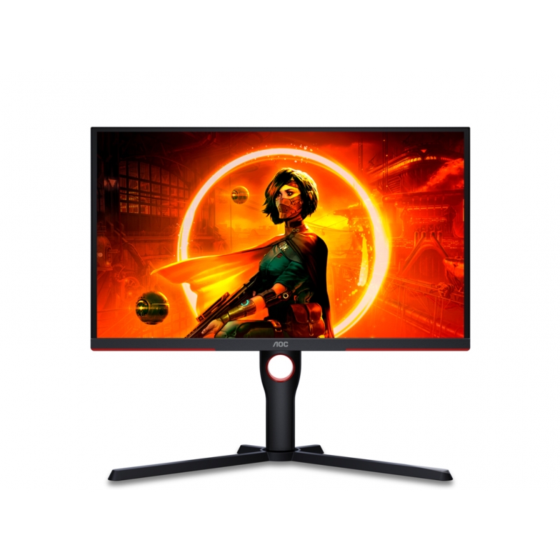 Monitor AOC 25G3ZM/BK 24.5"/VA/1920x1080/240Hz/1ms GtG/HDMIx2,DP/Freesync/Pivot,visina/crna