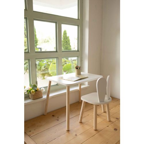 Bunny One Chair Set - White White Kid's Table Set