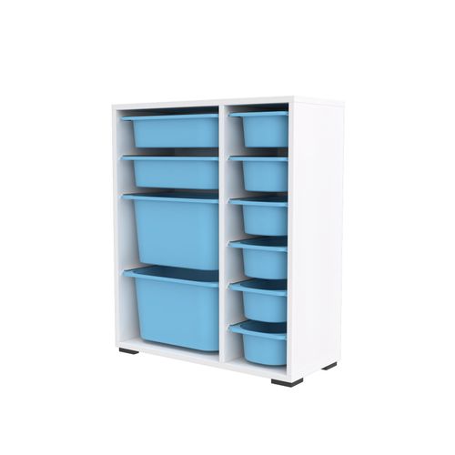 Zen 2D2K6U - White, Blue v2 White Blue Multi Purpose Cabinet