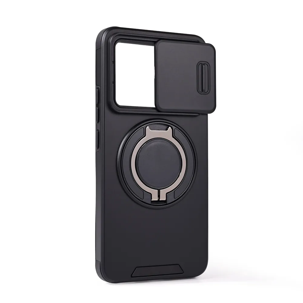 Maska CamShield Ring stand za Xiaomi 14T crna