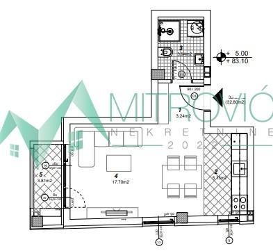 Dvosoban stan na prodaju, 33m2, 94.620€