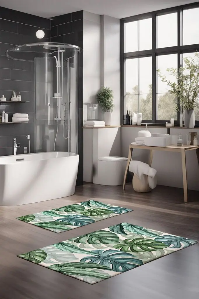 L'essentiel Maison Set prostirki za kupatilo CT-5327, 2 Komada, Zelena