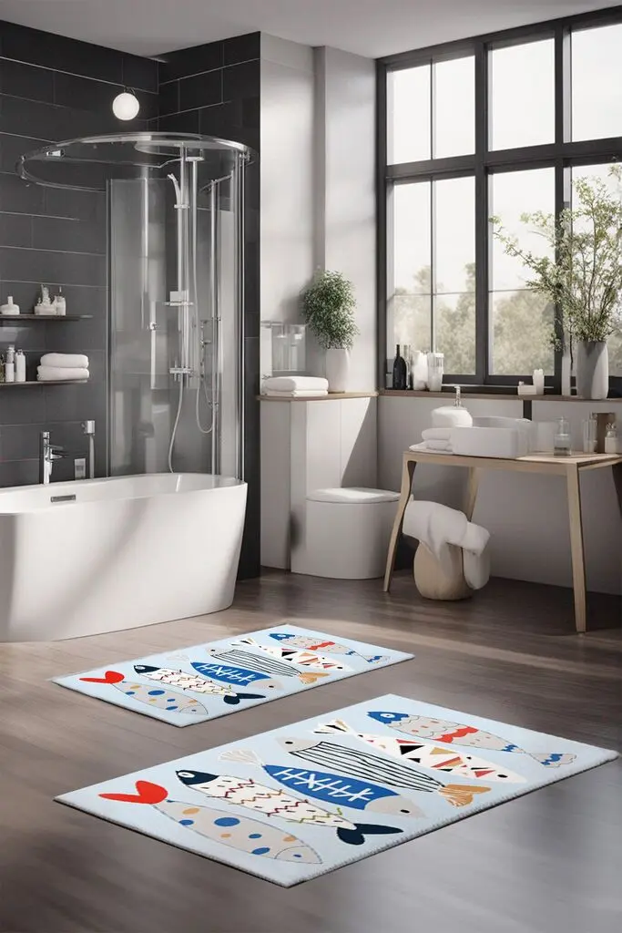 L'essentiel Maison Set prostirki za kupatilo CT-5275, 2 Komada, Šarena
