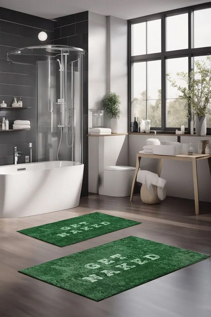 L'essentiel Maison Set prostirki za kupatilo CT-5398, 2 Komada, Zelena